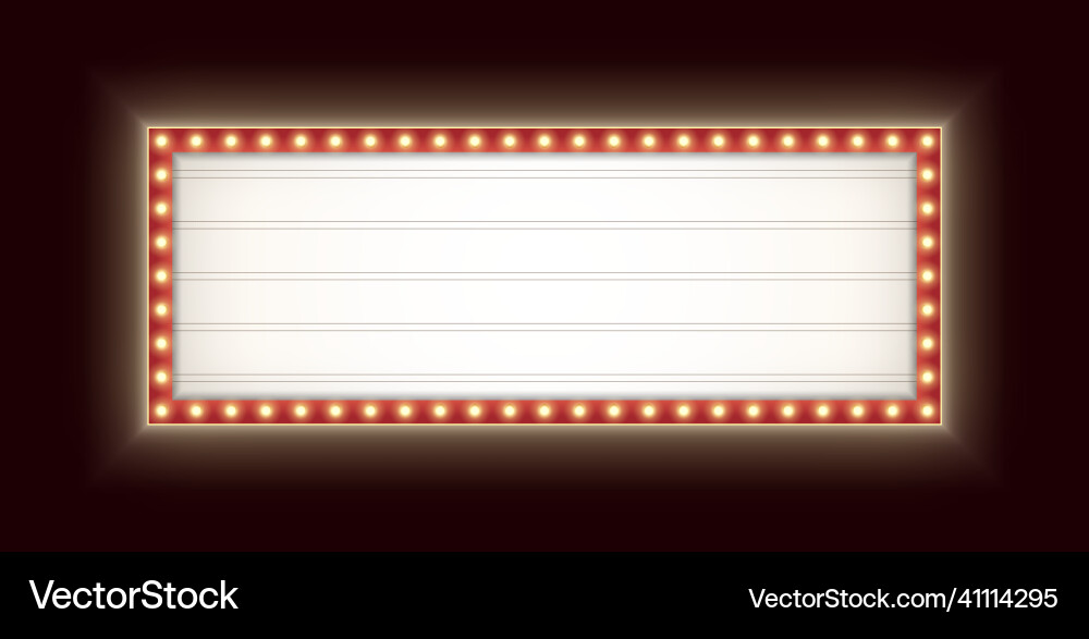 Retro lightbox with light bulbs isolated on a dark