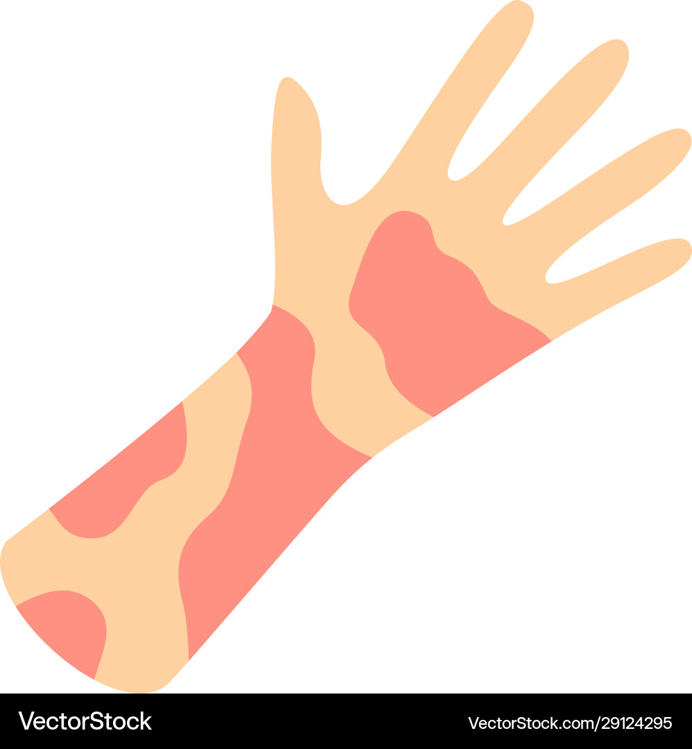 Skin Rash Flat Icon - Redness & Irritation Vector Image