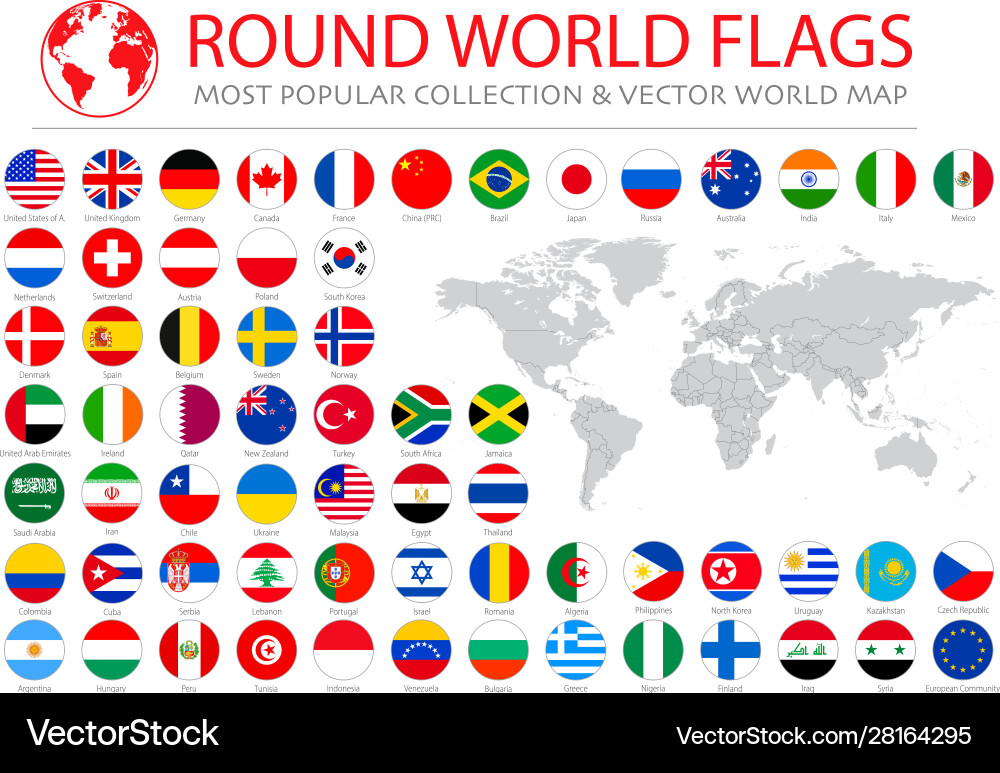 Country Flag Round Vector Images (over 44,000)