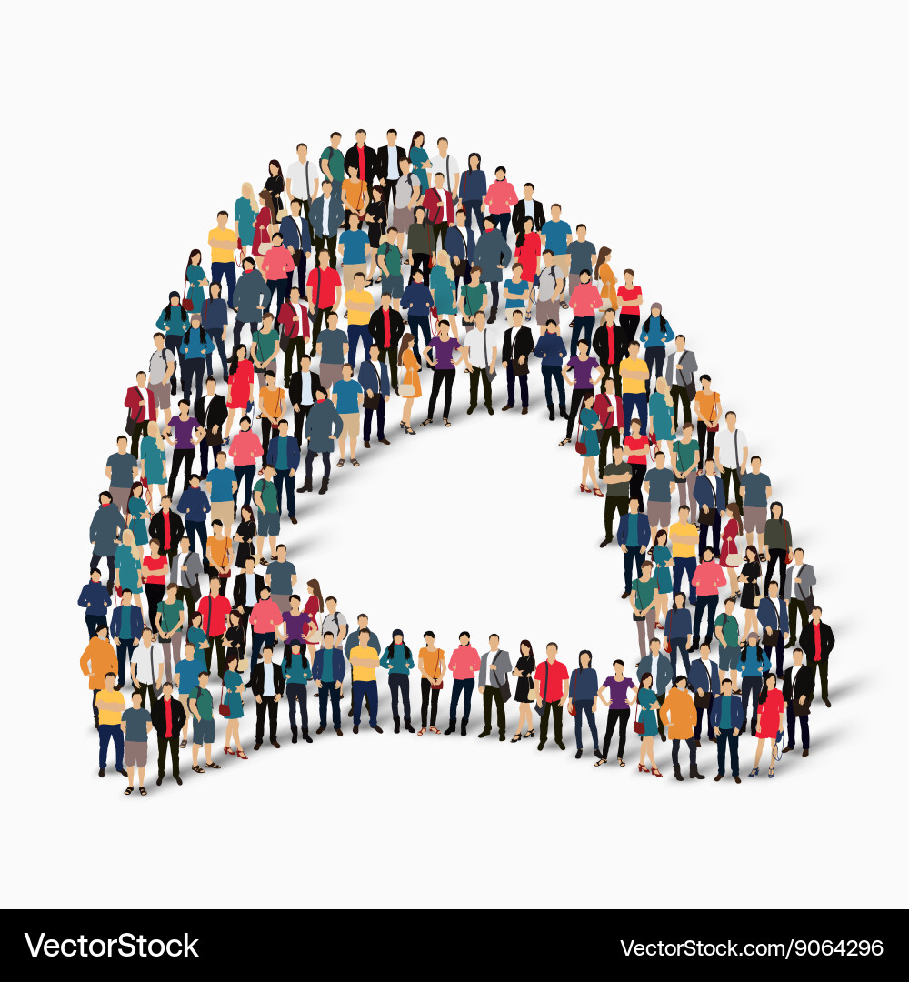 Abstract business symbol people Royalty Free Vector Image