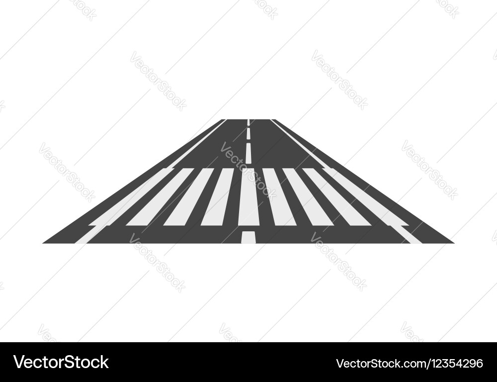 Crosswalk path pedestrian crossing perspective Vector Image