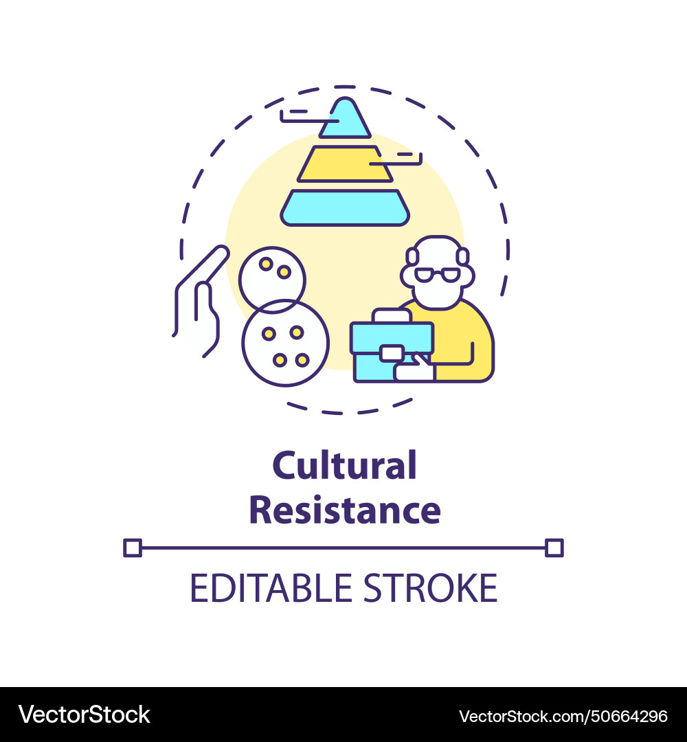 Cultural resistance multi color concept icon Vector Image