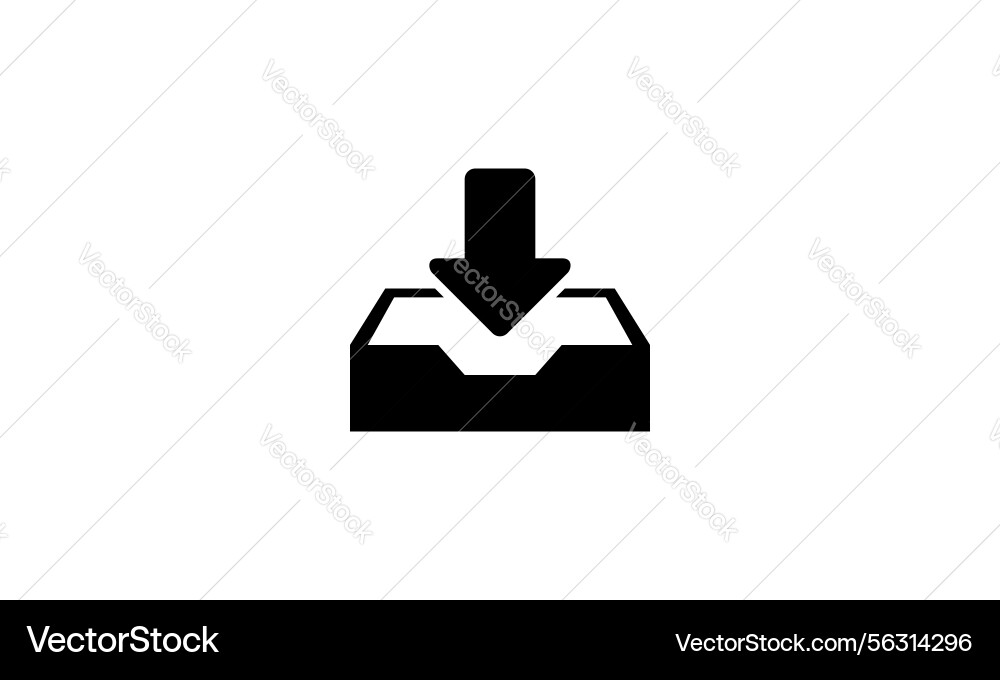 Download icon install symbol Royalty Free Vector Image