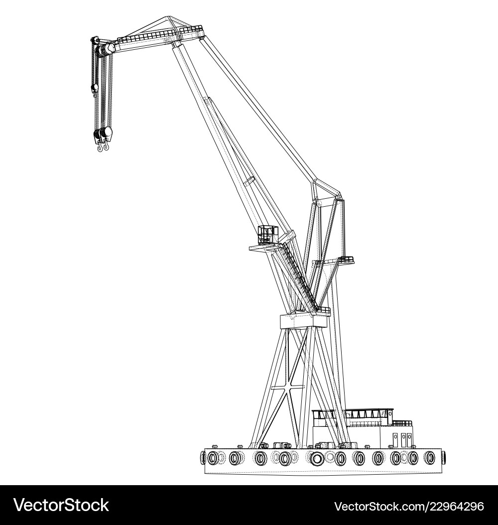 Floating crane Royalty Free Vector Image - VectorStock