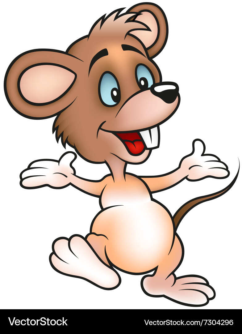 Happy smiling mouse Royalty Free Vector Image - VectorStock