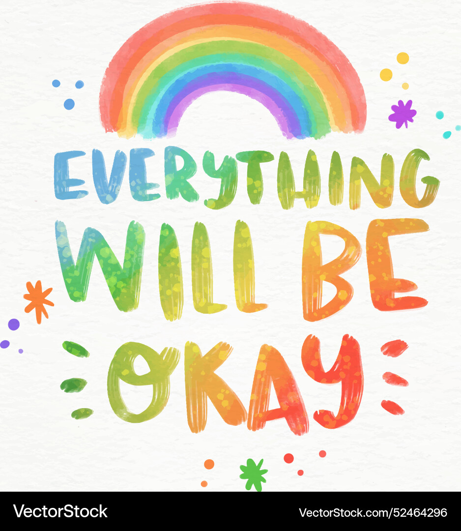 Lettering design positive message Royalty Free Vector Image