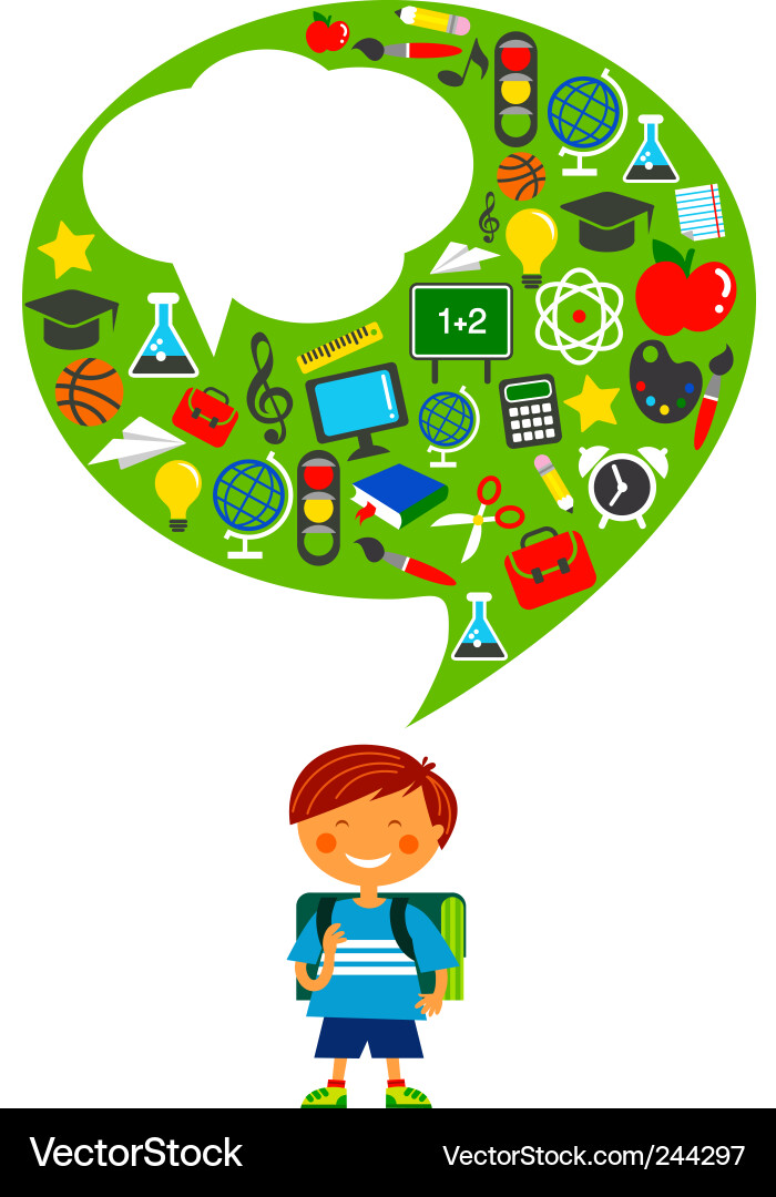 Children learning Royalty Free Vector Image - VectorStock