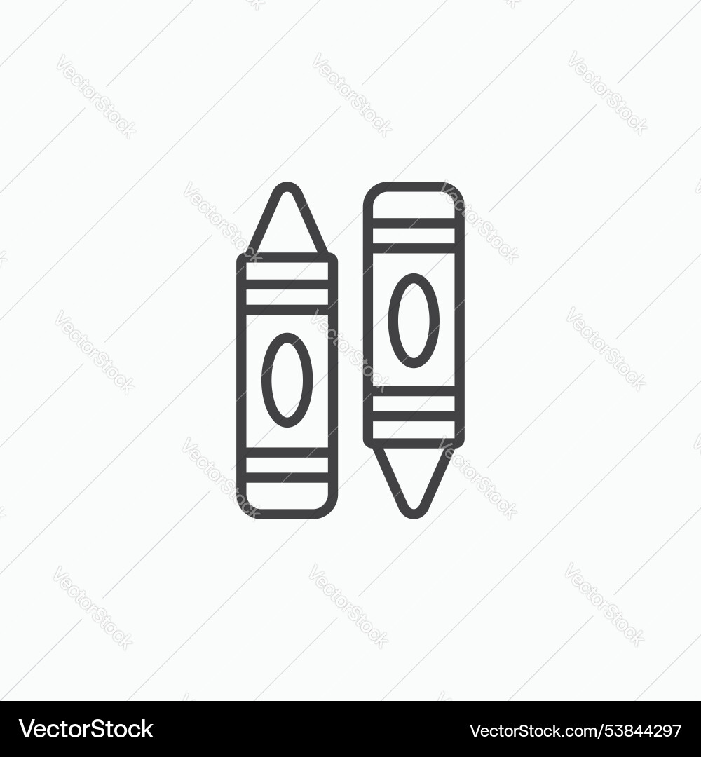 Crayon icon set Royalty Free Vector Image - VectorStock
