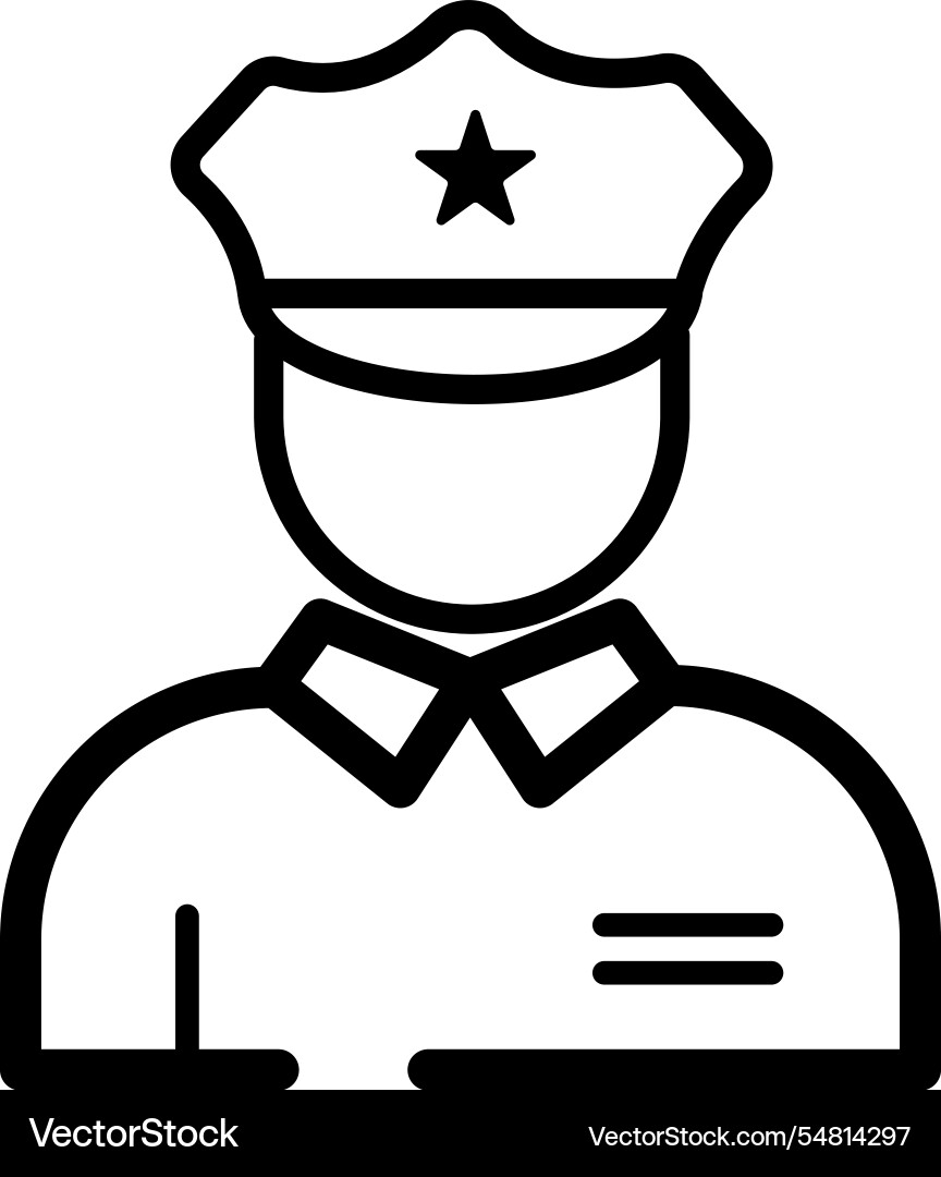 Policeman - icon Royalty Free Vector Image - VectorStock