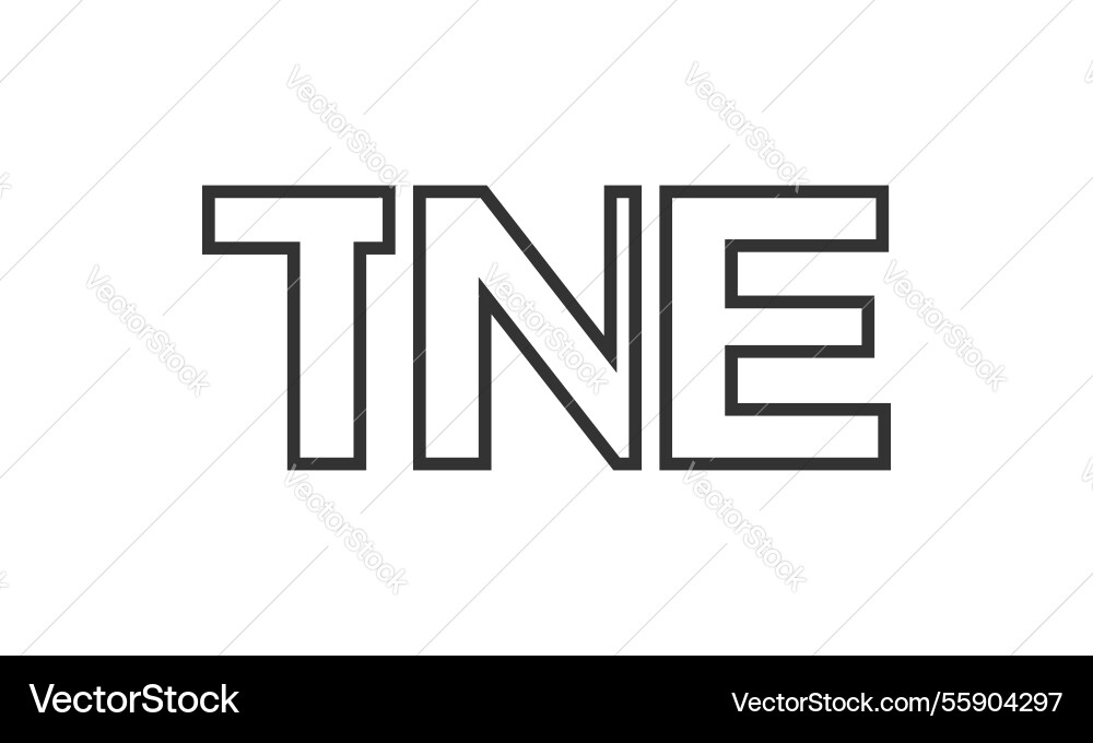 Tne logo design template with strong and modern Vector Image