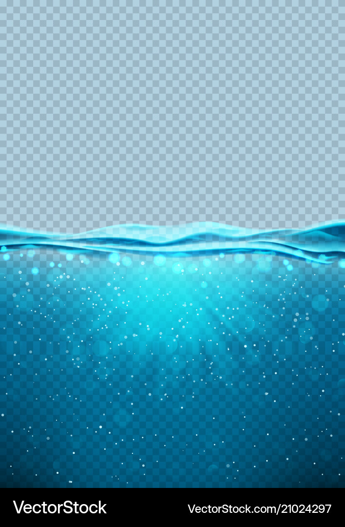 Underwater Blue Ocean Banner Royalty Free Vector Image