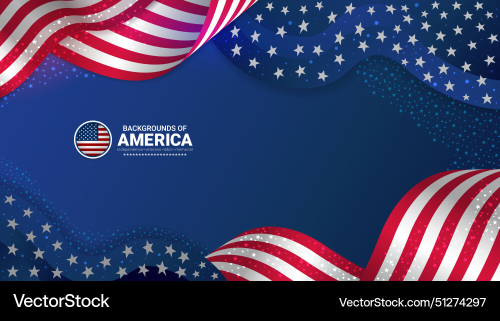 Usa color flag concept background Royalty Free Vector Image