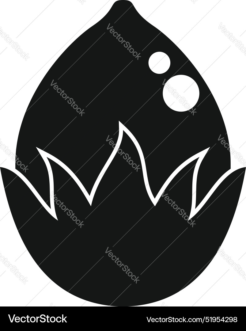 Black hazelnut icon showing nut growing on tree Vector Image