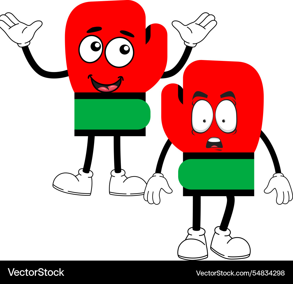 Blue ball - simple geometric boxing gloves Vector Image