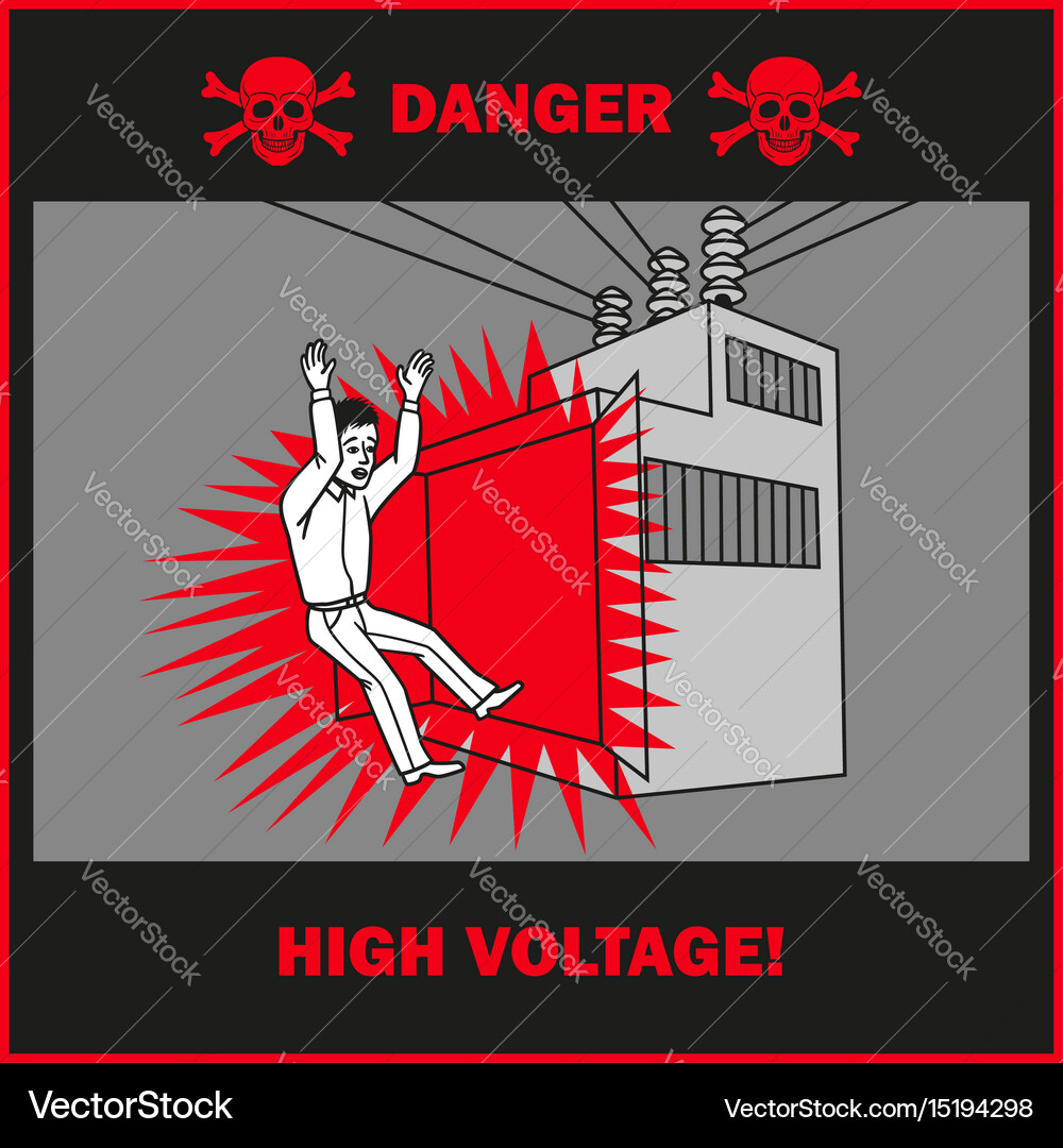 Current transformer with high voltage Royalty Free Vector