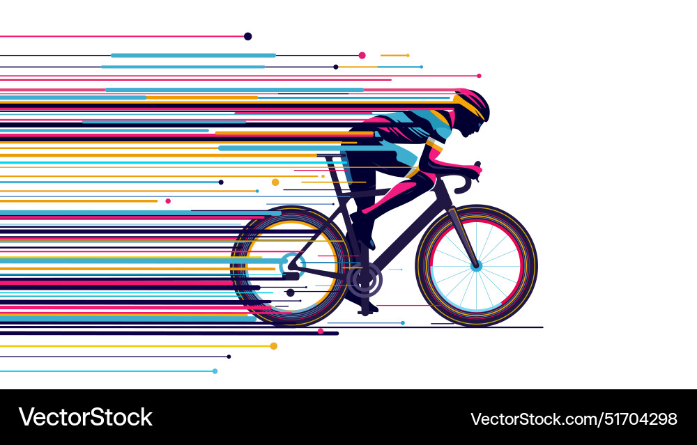 Dynamic Cycling Race Poster Royalty Free Vector Image