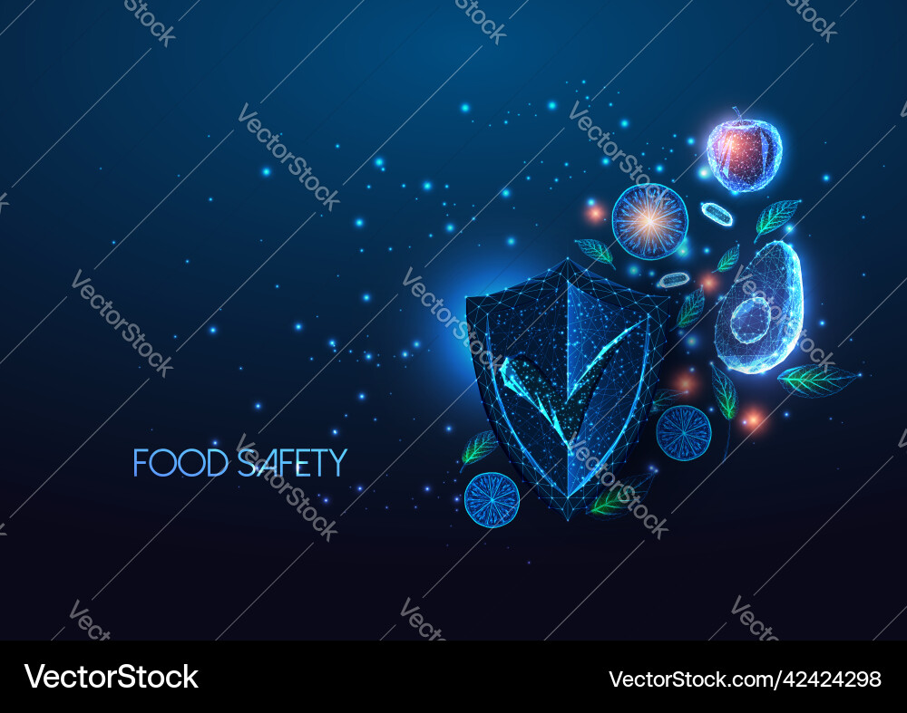 Futuristic Food Safety Concept Royalty Free Vector Image