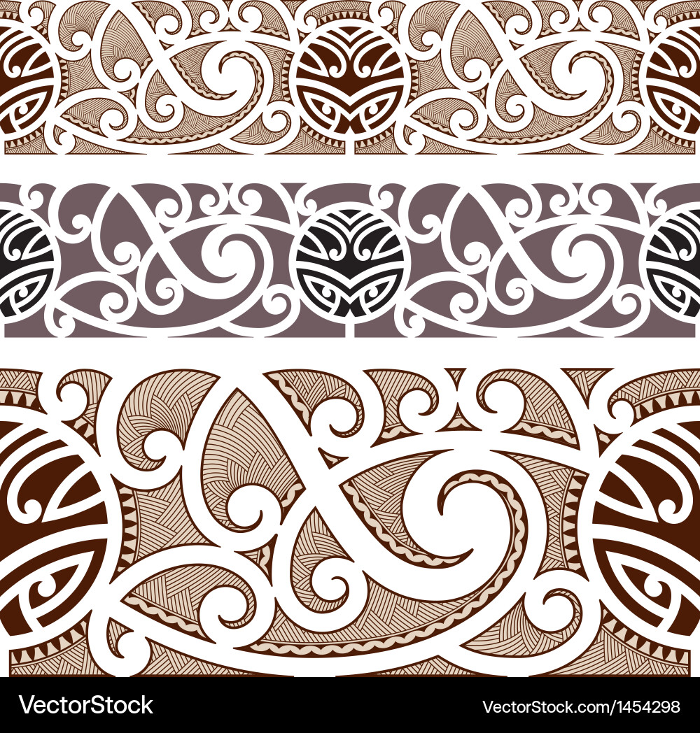 Maori styled seamless pattern Royalty Free Vector Image
