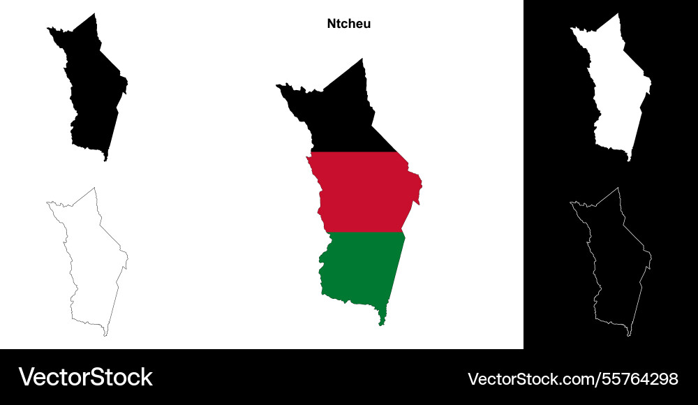 Ntcheu outline map Royalty Free Vector Image - VectorStock