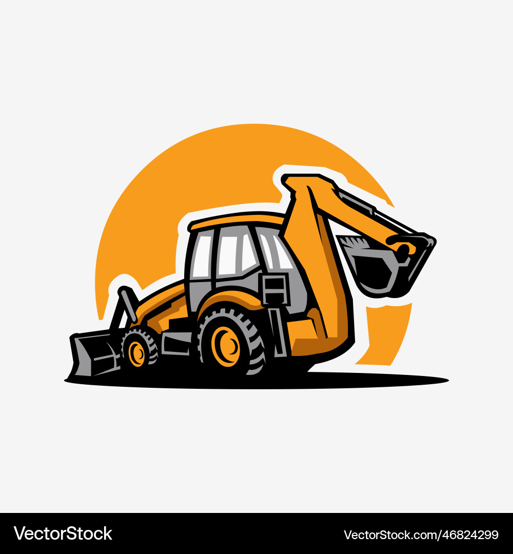 Backhoe loader Royalty Free Vector Image - VectorStock