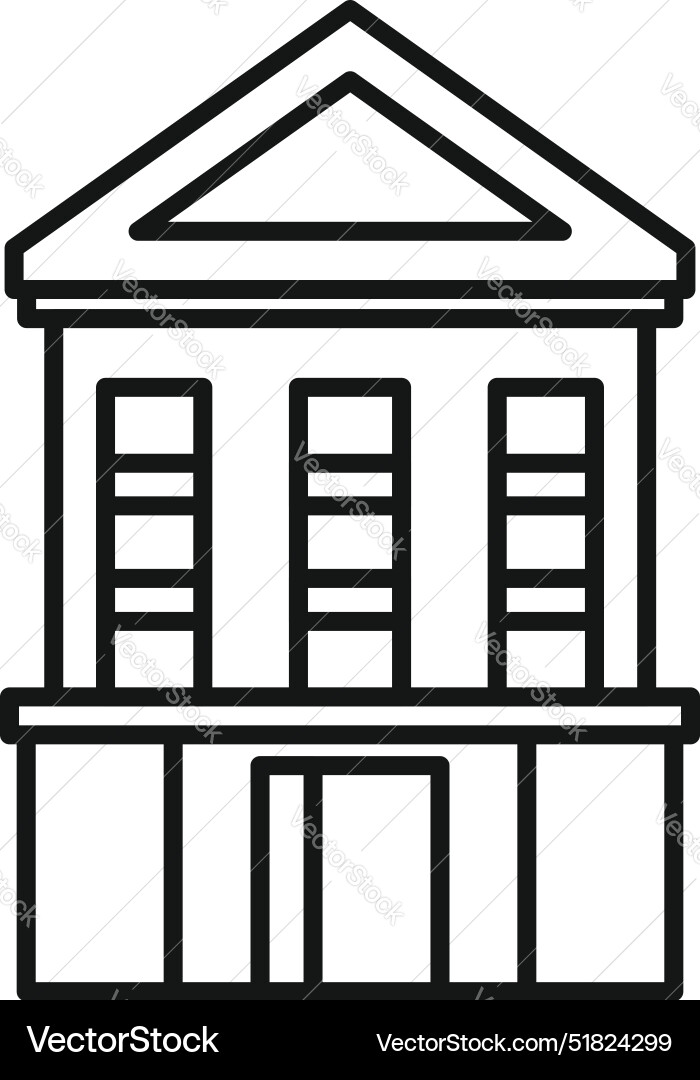 Big city hall building with columns facade Vector Image