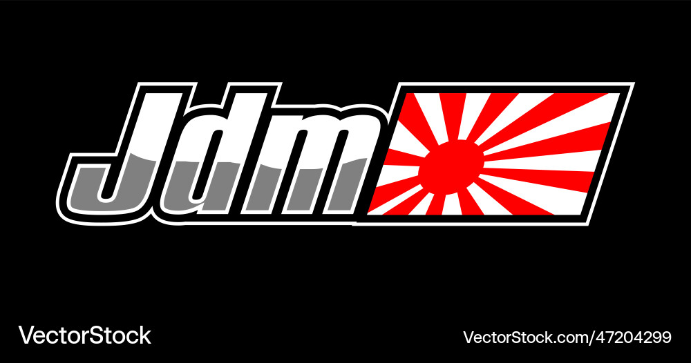 Jdm car template for design needs Royalty Free Vector Image