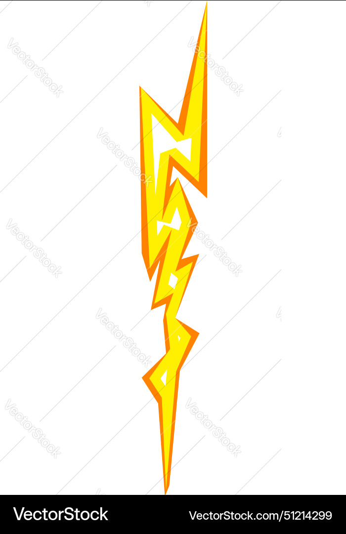 Volt bolt icon cartoon charge shock Royalty Free Vector