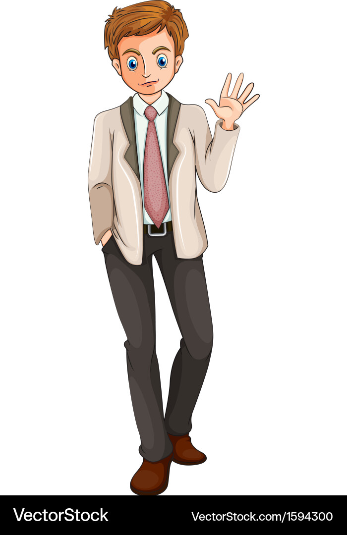 A man doing hand signal Royalty Free Vector Image