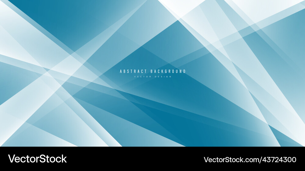 Abstract blue background with white triangle Vector Image
