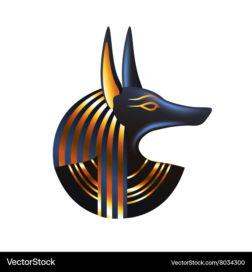 Ancient egyptian god anubis isolated Royalty Free Vector