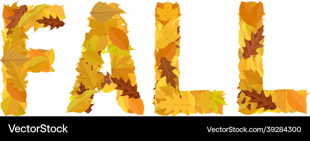 Autumn Fall Typography Royalty Free Vector Image