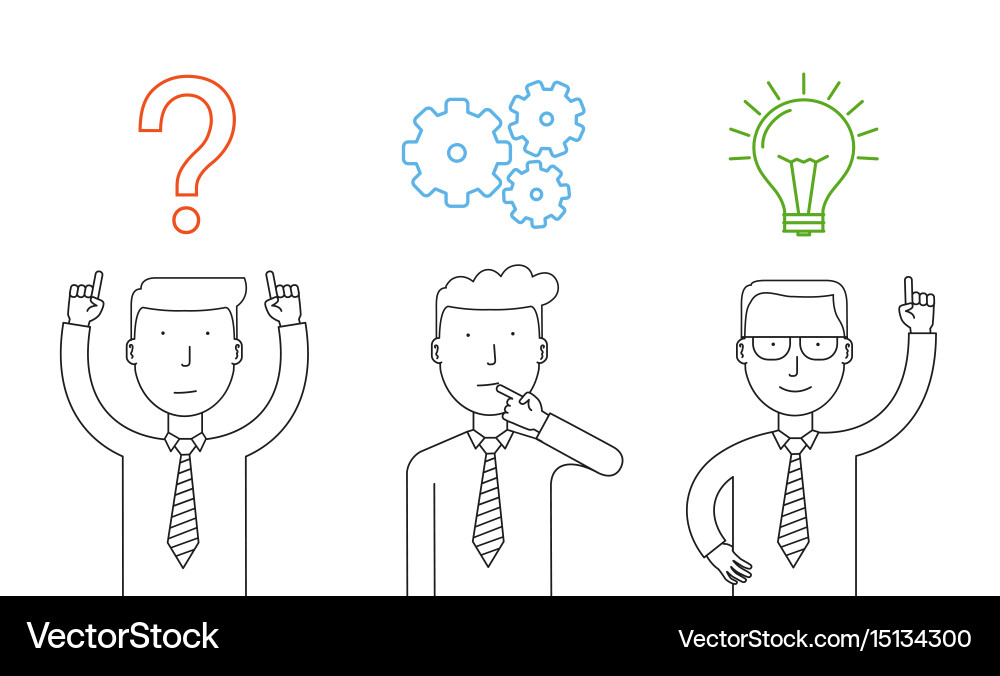 Business thinking Royalty Free Vector Image - VectorStock