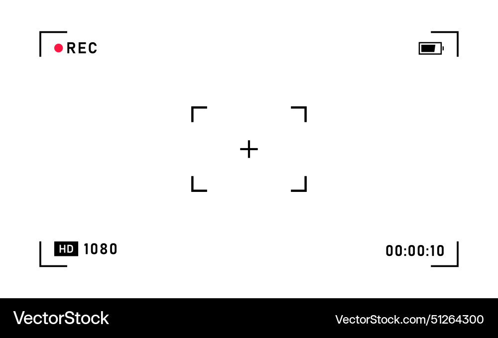 Camera horizontal viewfinder template Royalty Free Vector