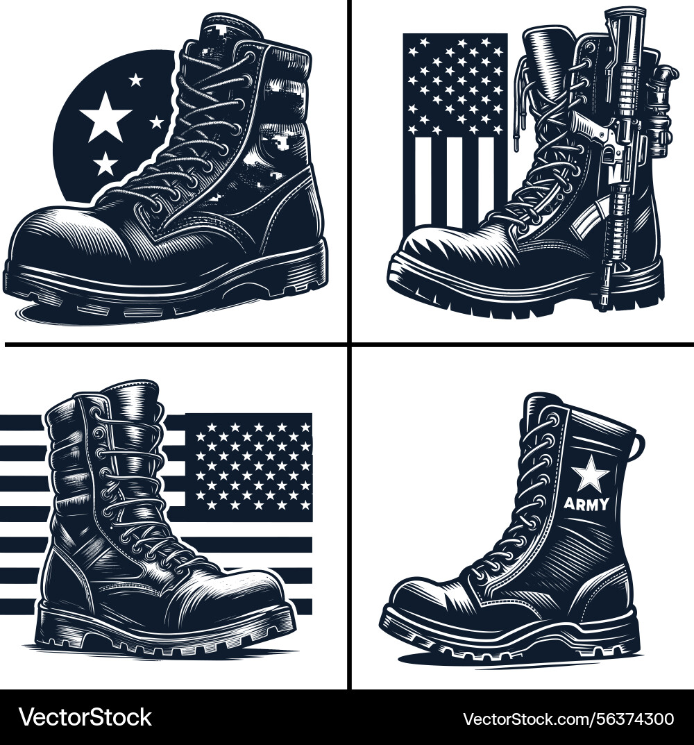 Combat boots svg army svgsoldier Royalty Free Vector Image