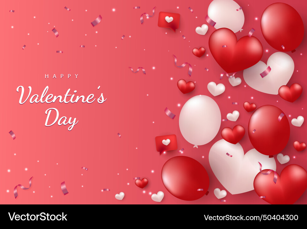 Happy valentines day background hearts Royalty Free Vector
