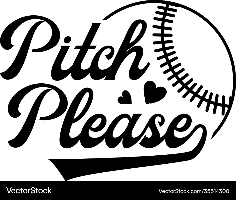 Pitch please on white background Royalty Free Vector Image