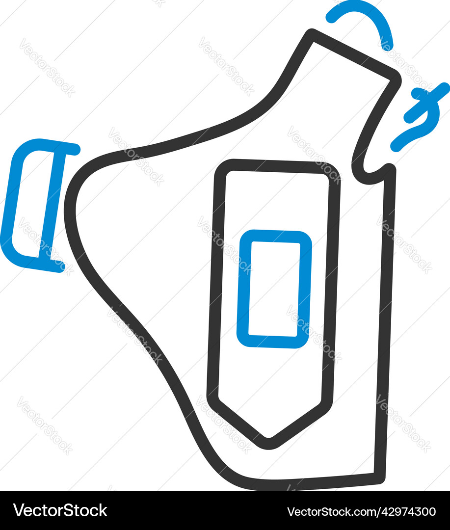 Police holster gun icon Royalty Free Vector Image