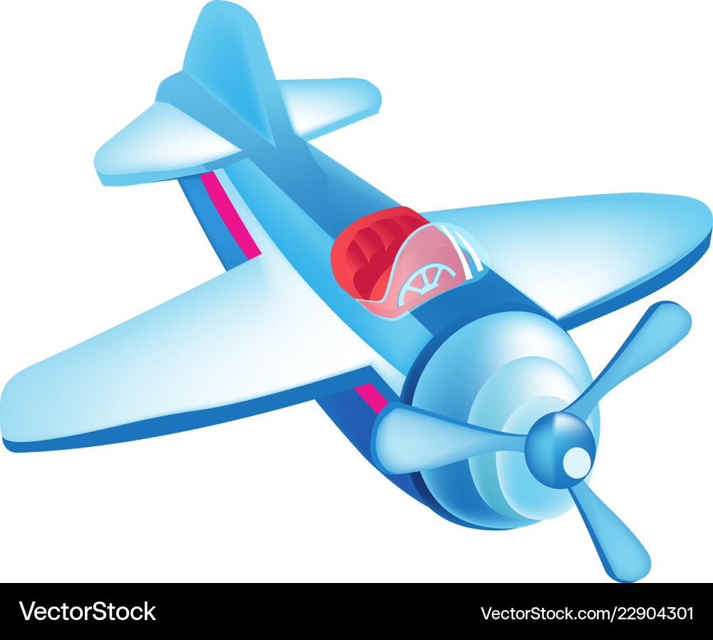 Colorful Toy Airplane Royalty Free Vector Image