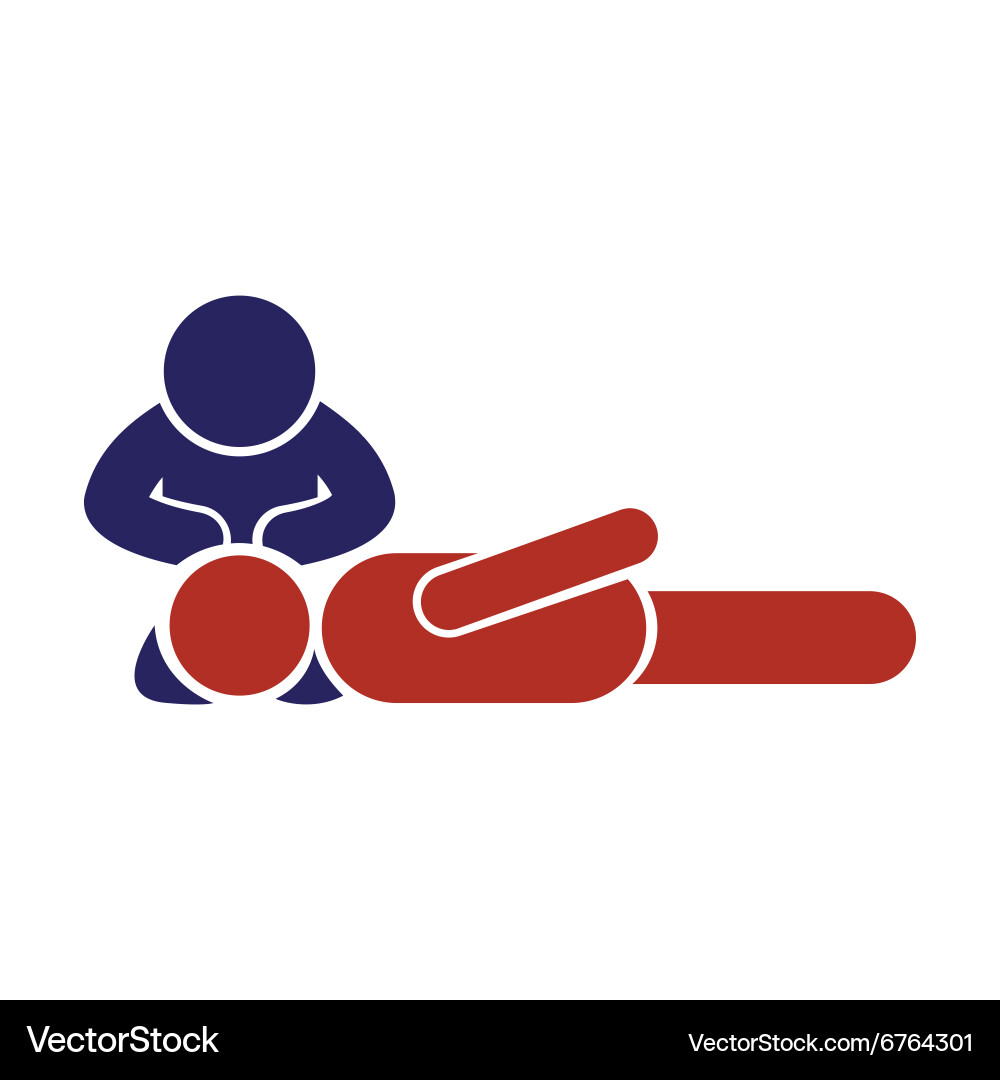 CPR Man Flat Icon Royalty Free Vector Image - VectorStock