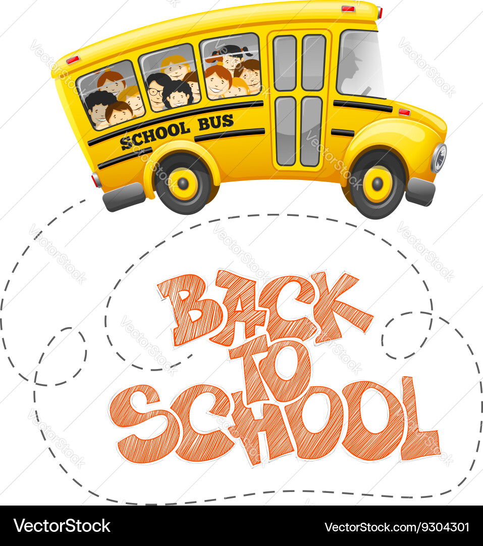Cute School Bus - Back to School Royalty Free Vector Image