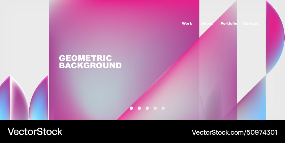 Minimal geometric web site page template design Vector Image
