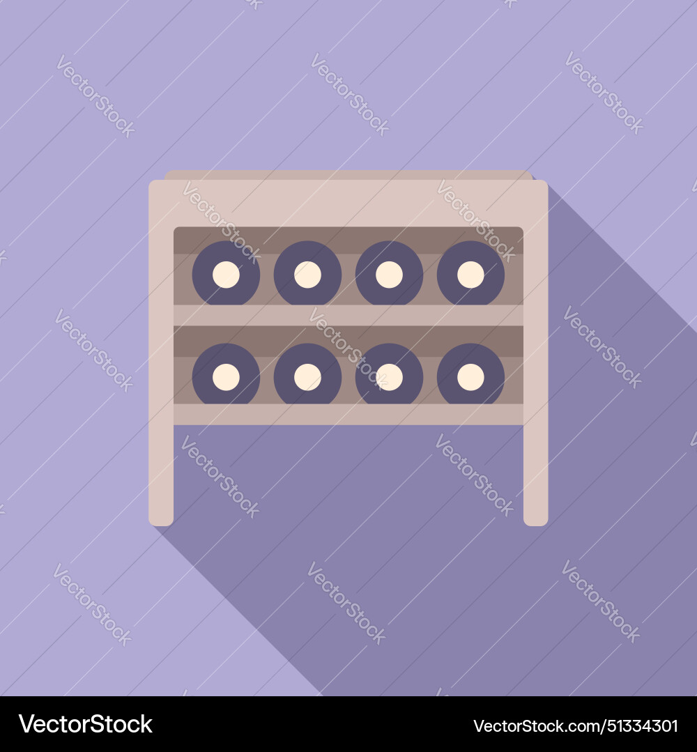 Minimalist wooden table with drawers Royalty Free Vector