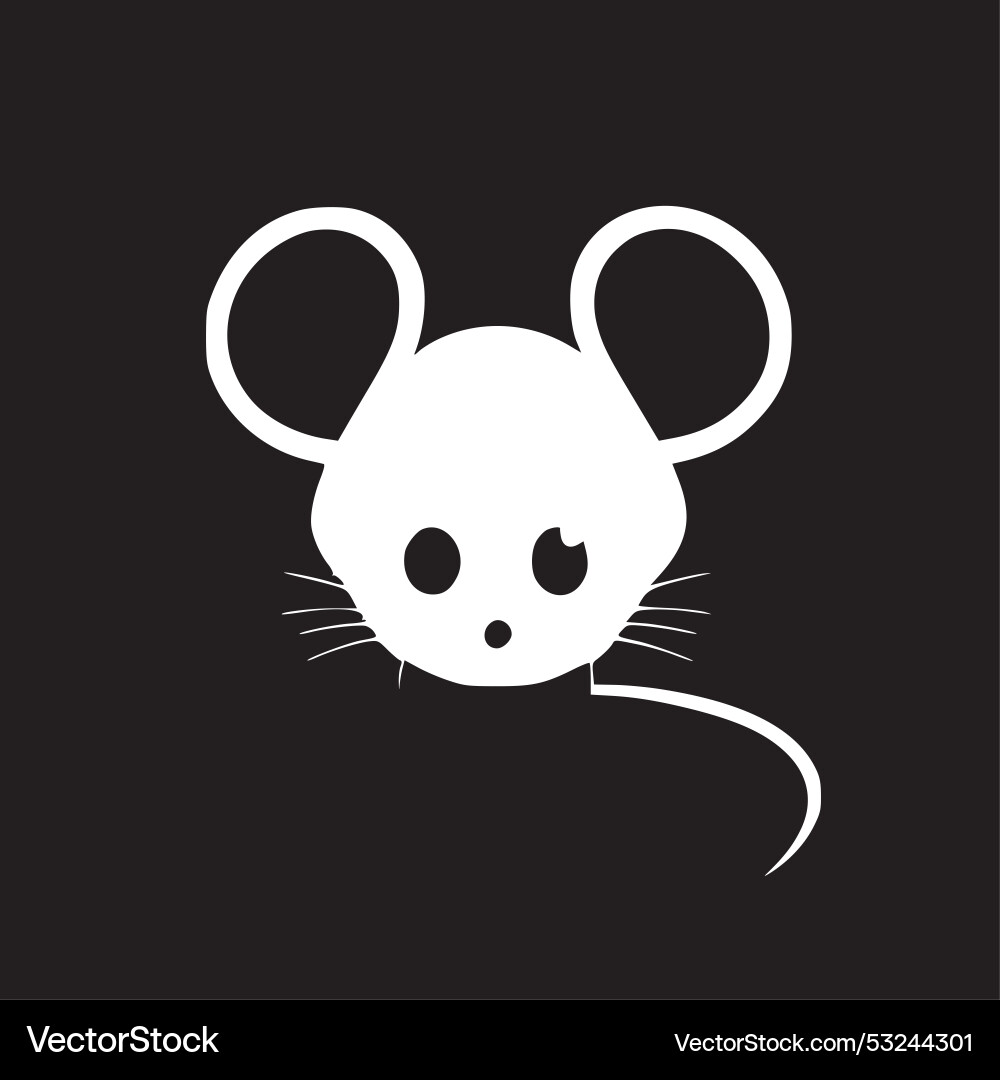 Mouse - minimalist and simple silhouette Vector Image