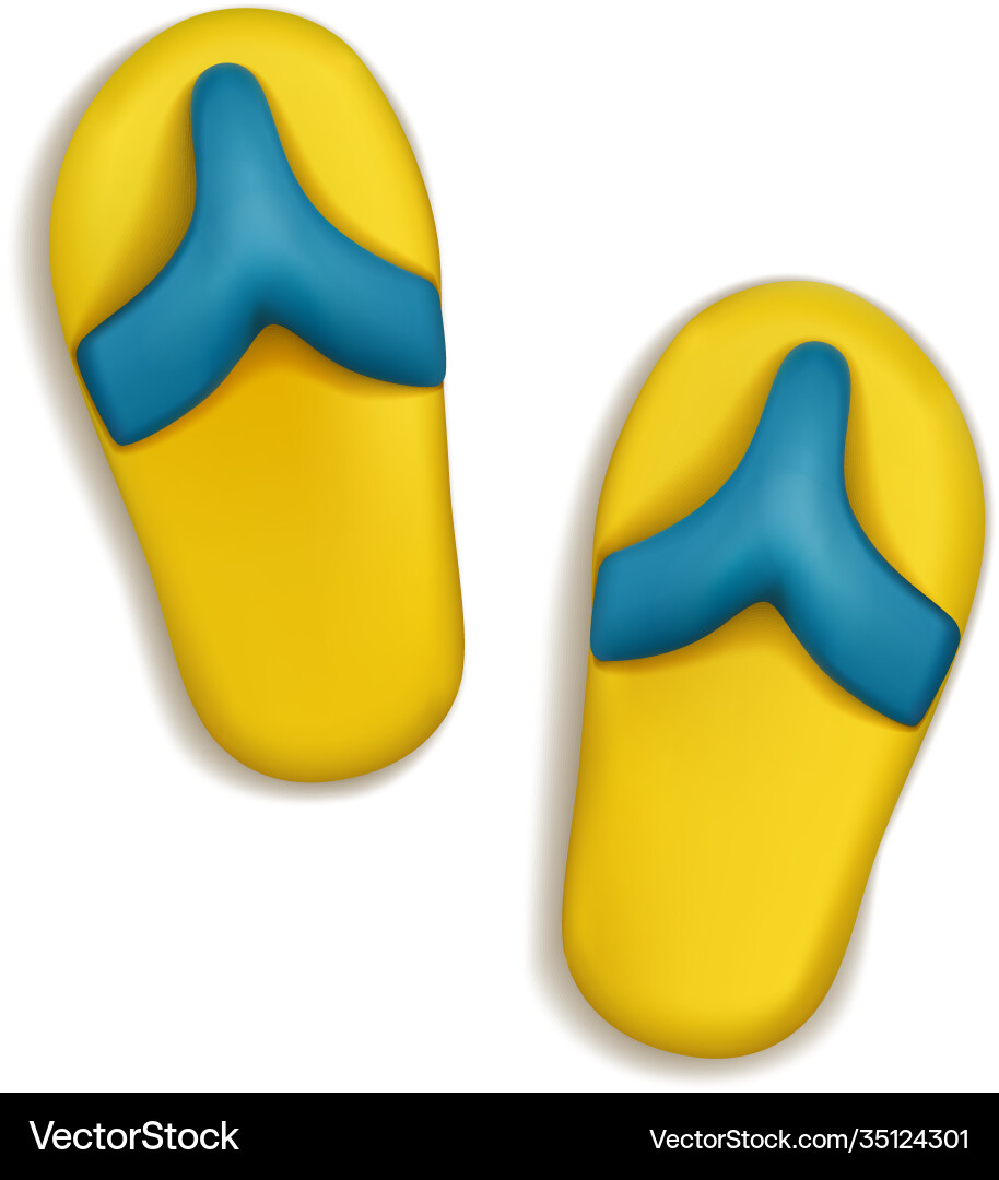 Plasticine summer slippers Royalty Free Vector Image