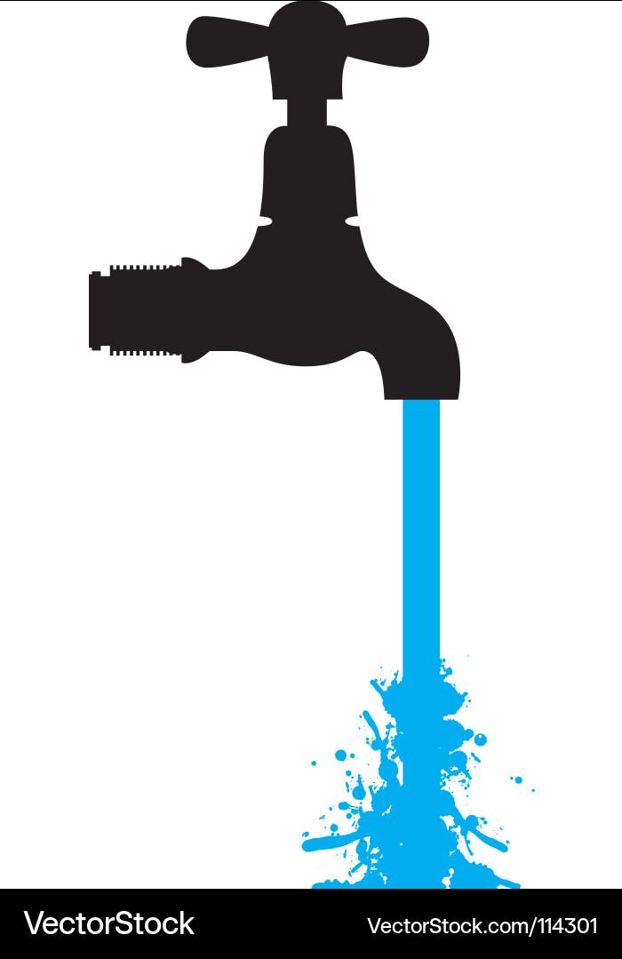 Tap water Royalty Free Vector Image - VectorStock