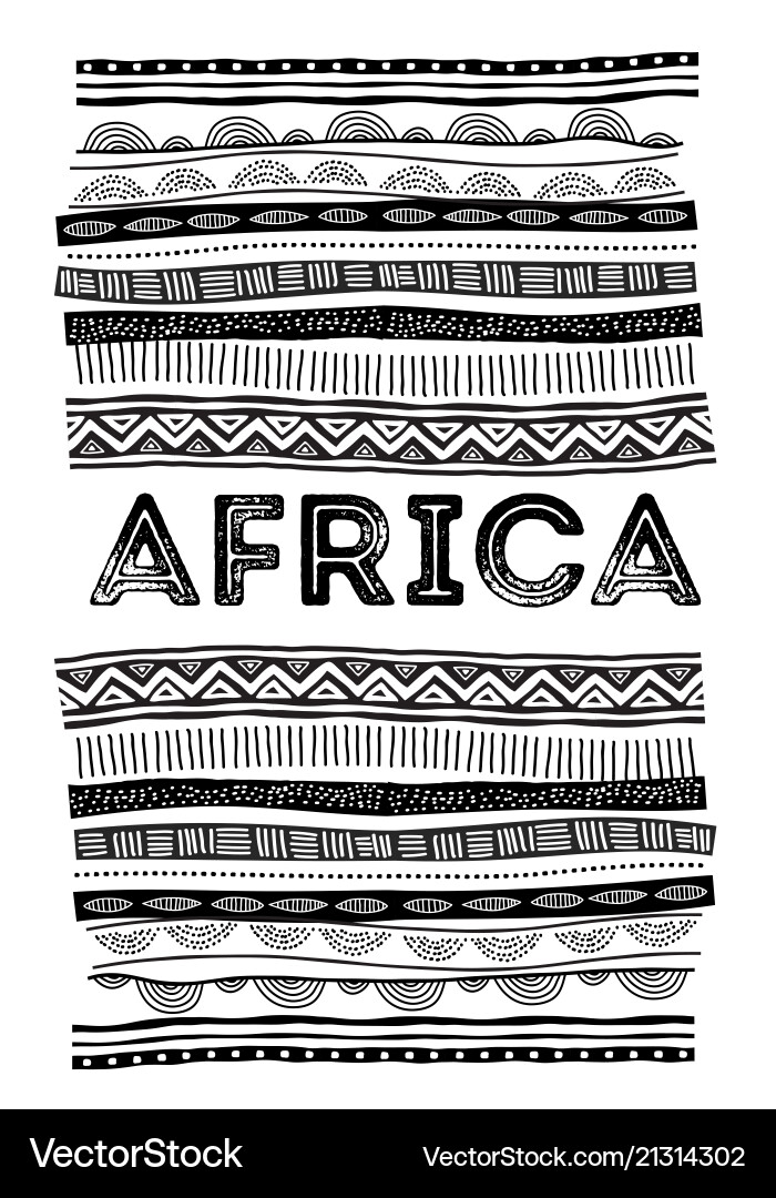 African background flyer with tribal traditional Vector Image