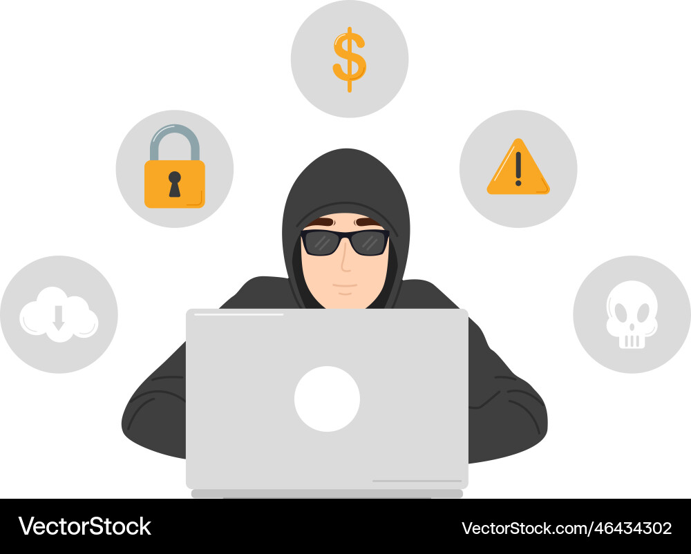 Computer hacker Royalty Free Vector Image - VectorStock