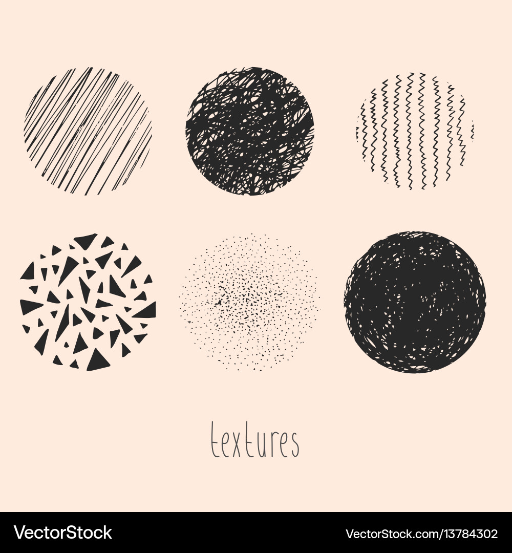 Hand Drawn Textures & Brushes Royalty Free Vector Image