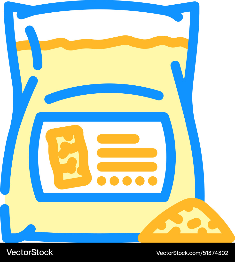 Packaging wood pellets color icon Royalty Free Vector Image