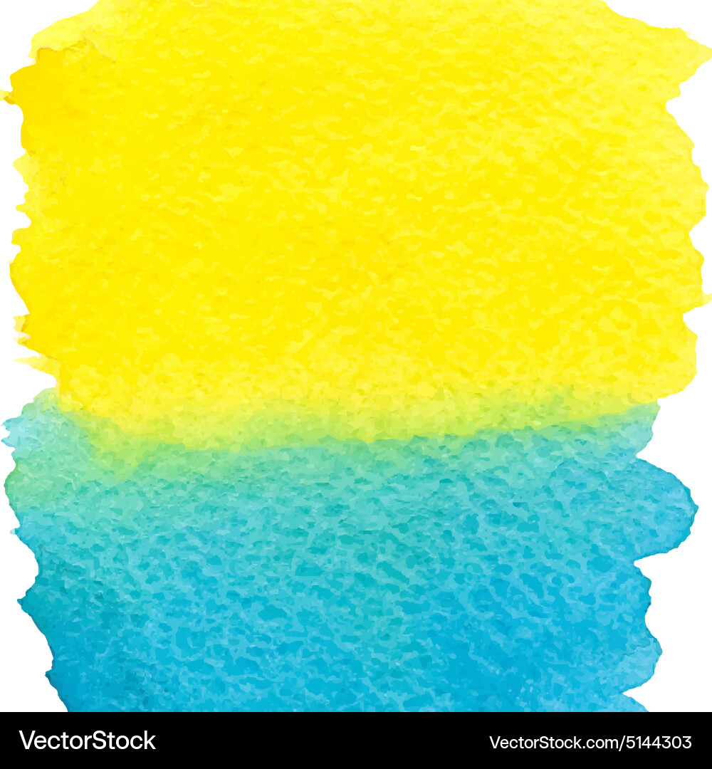 Blue and Yellow Watercolor Square Background Vector Image